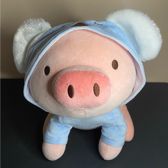 Miniso | Toys | Miniso Sitting Piglet Kawaii Koala Hoodie Plush Stuffed ...